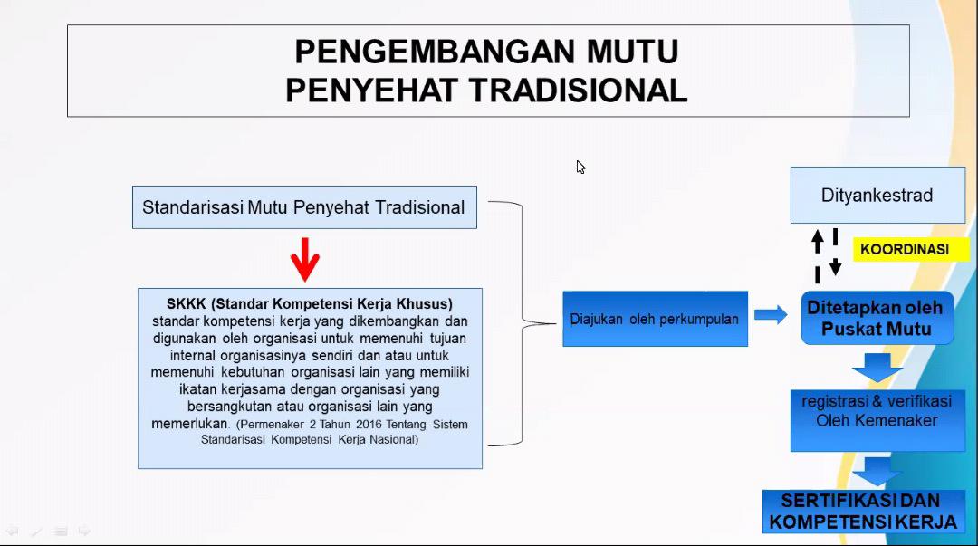 Rapat Virtual Dengan KEMENKES Tentang Rekomendasi Asosiasi Penyehat Tradisional Sebagai Pemberi STPT
